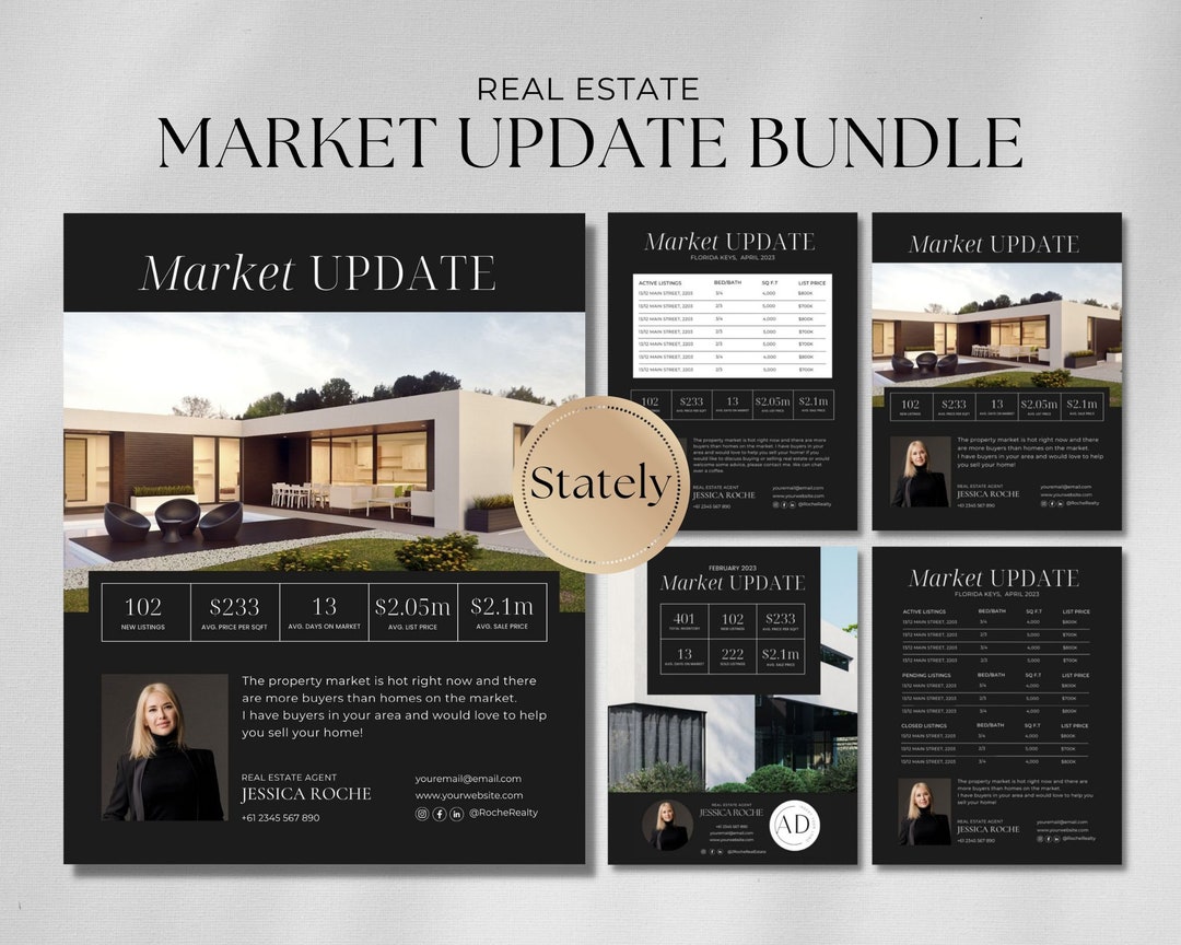 Real Estate Market Update Flyer Bundle | Real Estate Marketing ...