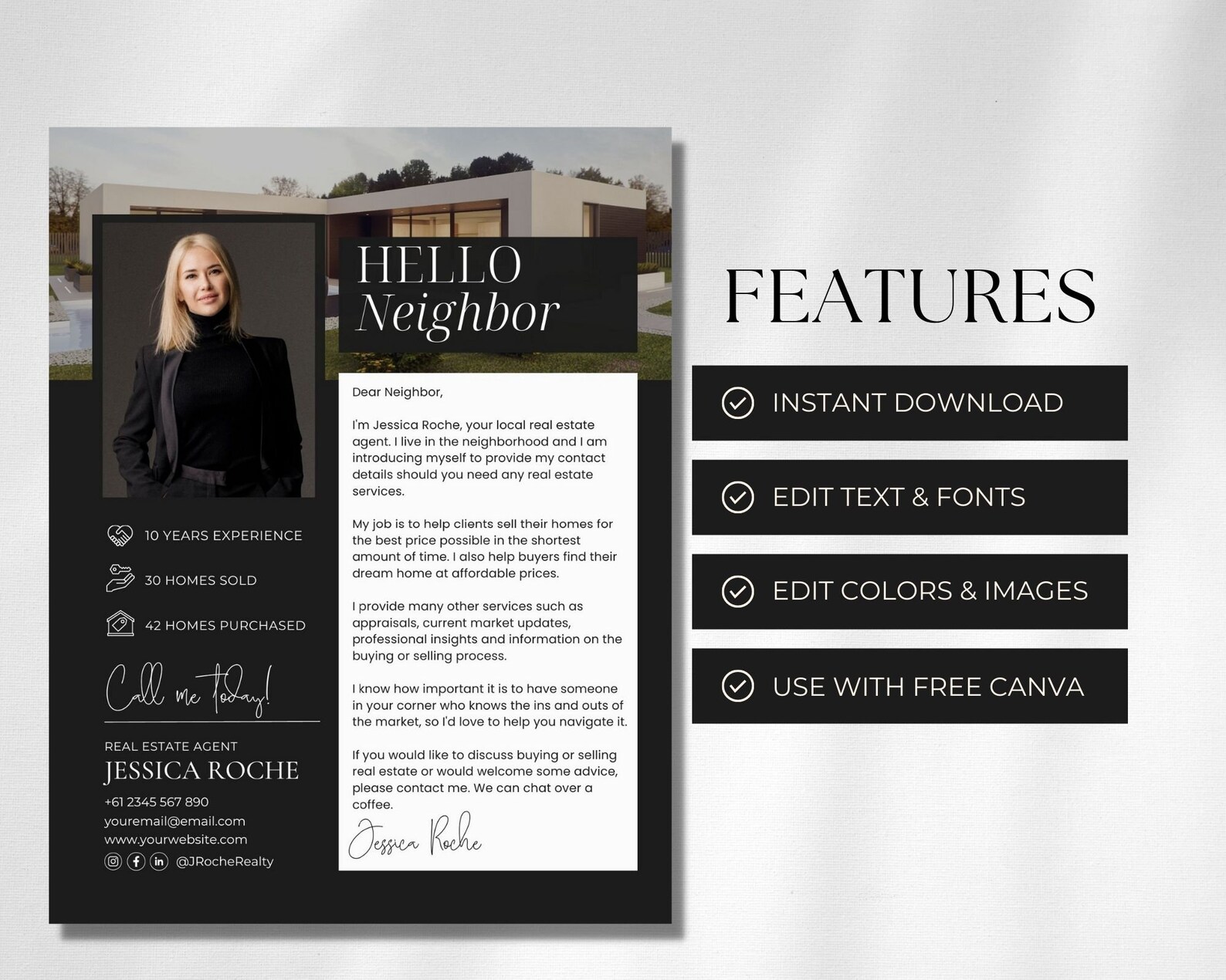 Real Estate Introduction Letter New Agent Flyer Luxury Real Estate ...