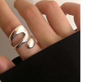 Hollow Silver Ring - Etsy