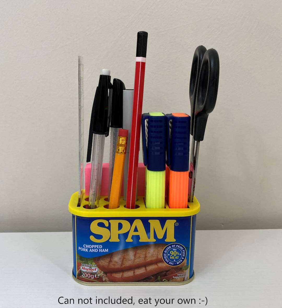 SPAM Can Desk Tidy Converter - for Pens Pencils Highlighters, Scissors ...