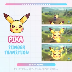 Animated Lightning Pika Transition for Twitch Streamers - Ready to Use ...