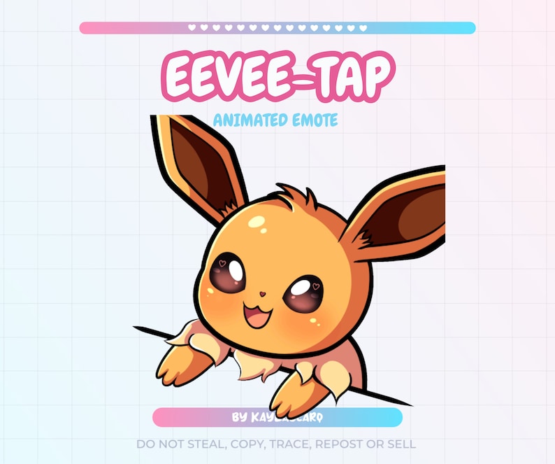 ANIMATED Eevee-tap Emote Twitch Youtube Discord Emotes Stream Graphics ...