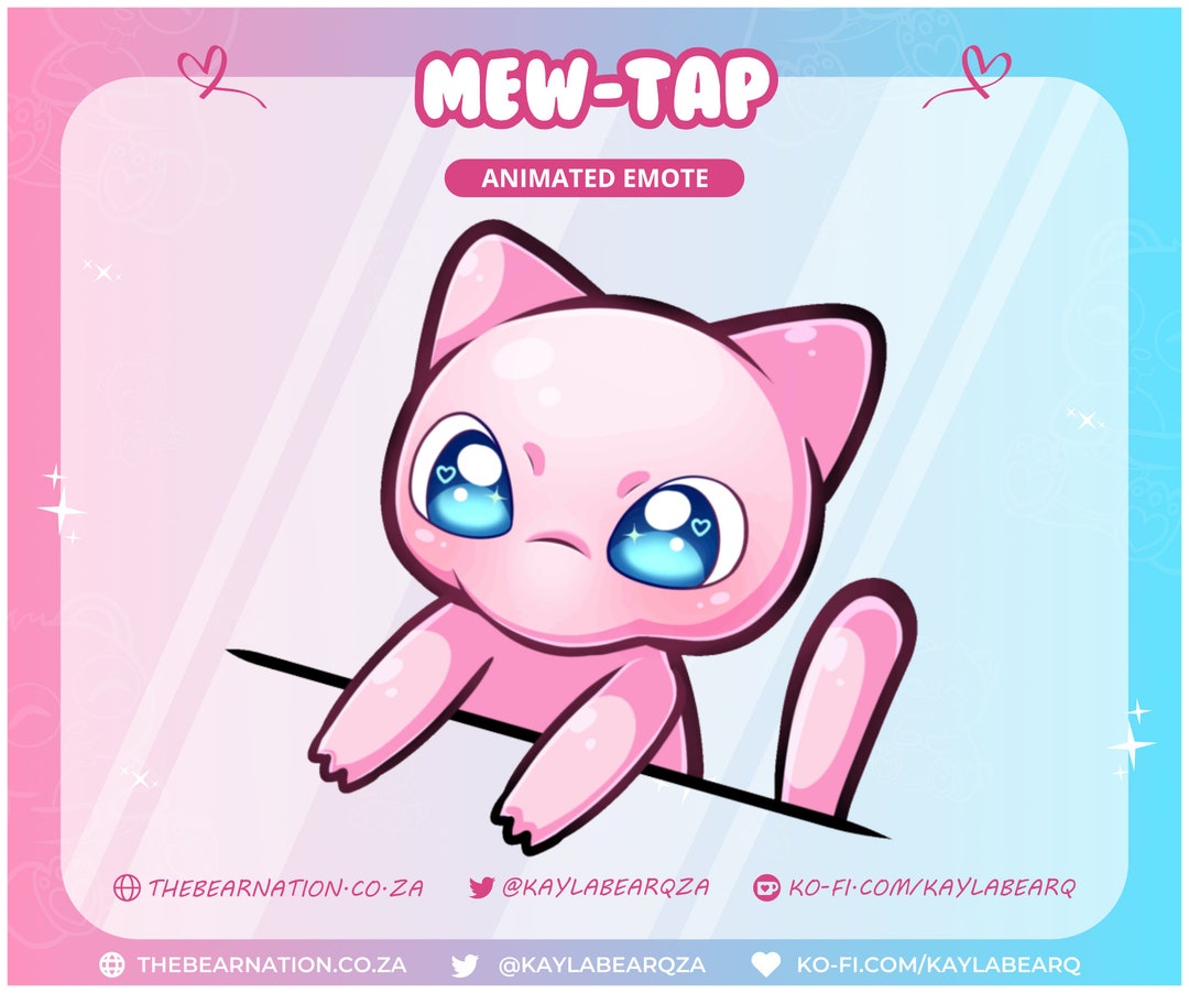 ANIMATED Mew-tap Emote Twitch Youtube Discord Emotes - Etsy