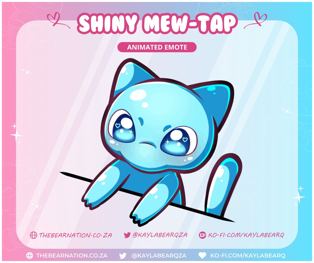 ANIMATED Shiny Mew-tap Emote Twitch Youtube Discord Emotes - Etsy
