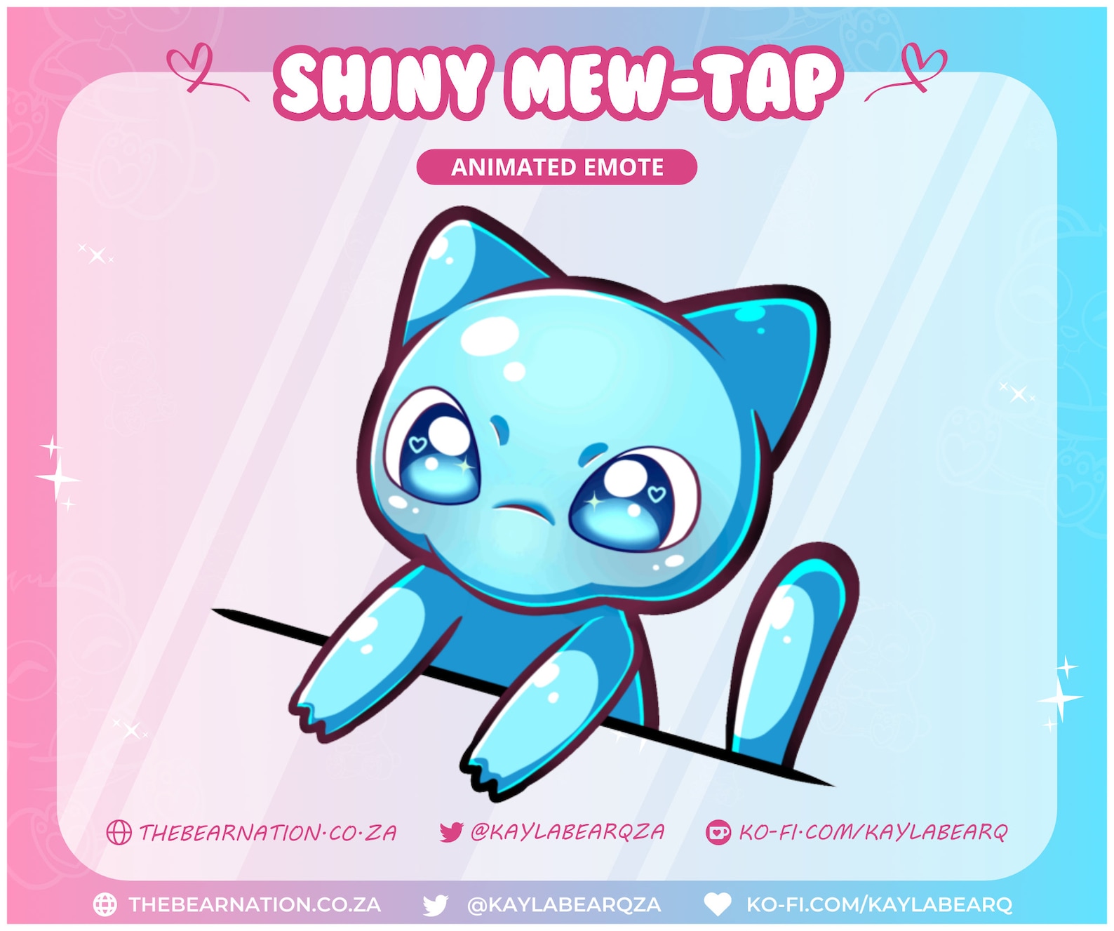 ANIMATED Shiny Mew-tap Emote Twitch Youtube Discord Emotes - Etsy