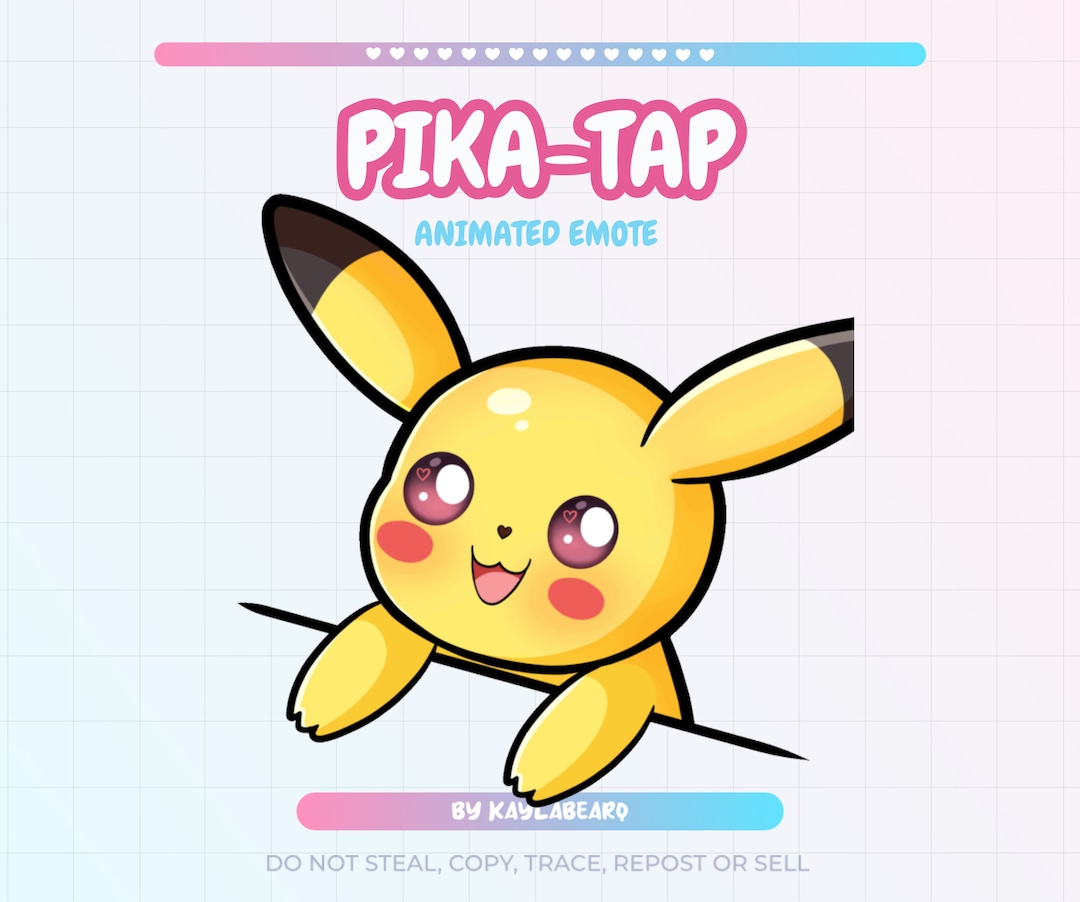 ANIMATED Pika-tap Emote | Twitch Youtube Discord | Emotes Stream ...