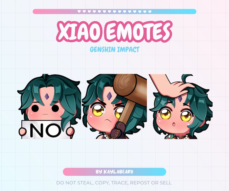 Genshin Impact Xiao Emote Set for Twitch/discord - Etsy