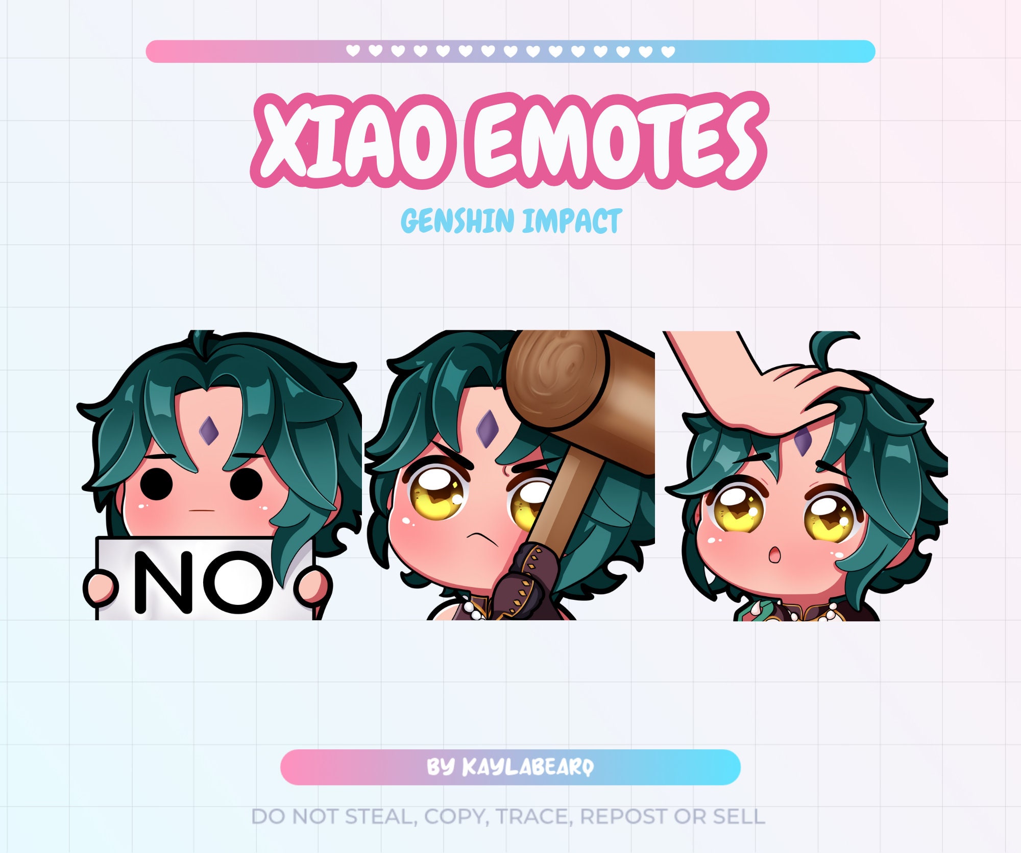 Genshin Impact Xiao Emote Set for Twitch/discord - Etsy