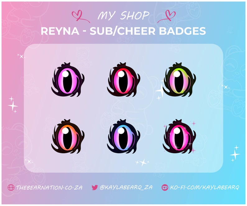 Premade "valorant Style - Reyna" Sub/cheer Badges - Twitch, Youtube - Etsy