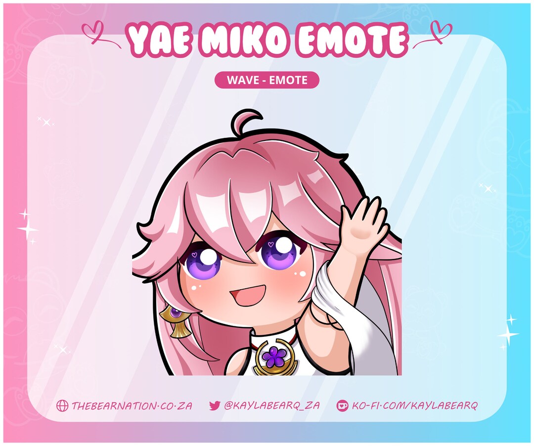 Genshin Impact Yae Miko Wave Emote for Twitch/discord - Etsy