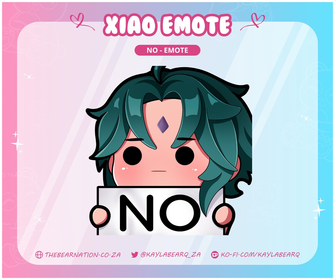 Genshin Impact Xiao NO Emote for Twitch/discord - Etsy