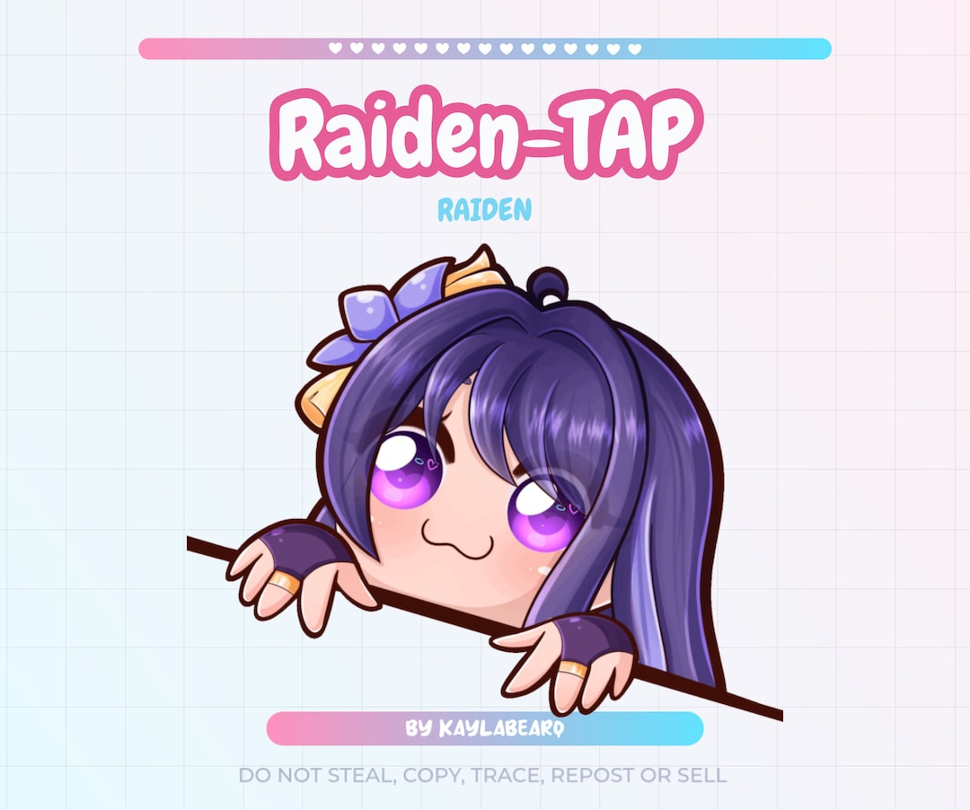 Genshin Impact Raiden-tap Emote for Twitch Discord Kick Youtube - Etsy