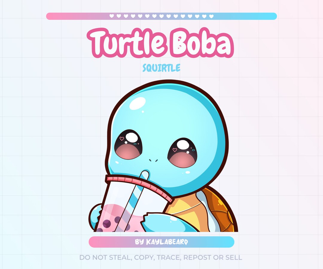 Turtle Boba Emote | Twitch Youtube Discord Kick | Emotes Stream ...
