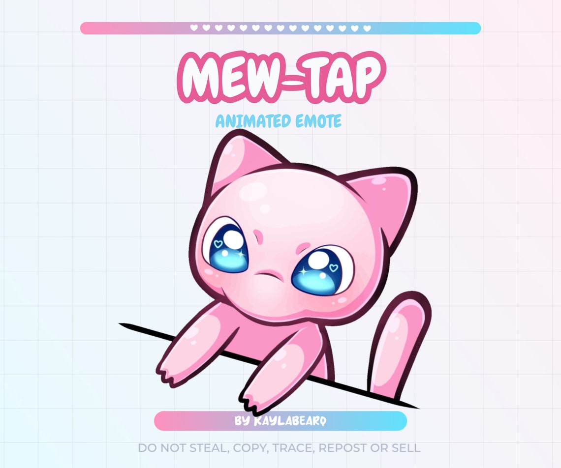 ANIMATED Mew-tap Emote | Twitch Youtube Discord | Emotes Stream ...
