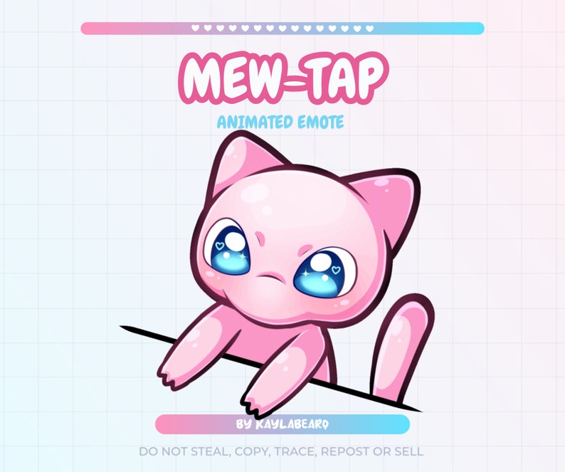 ANIMATED Mew-tap Emote | Twitch Youtube Discord | Emotes Stream ...