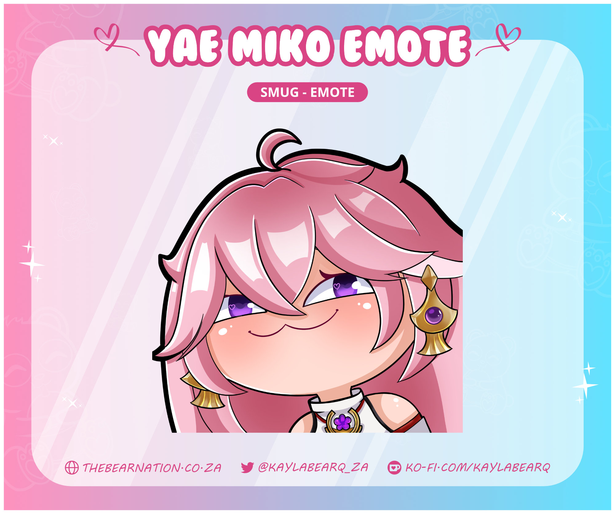 Genshin Impact Yae Miko Smug Emote for Twitch/discord - Etsy Australia