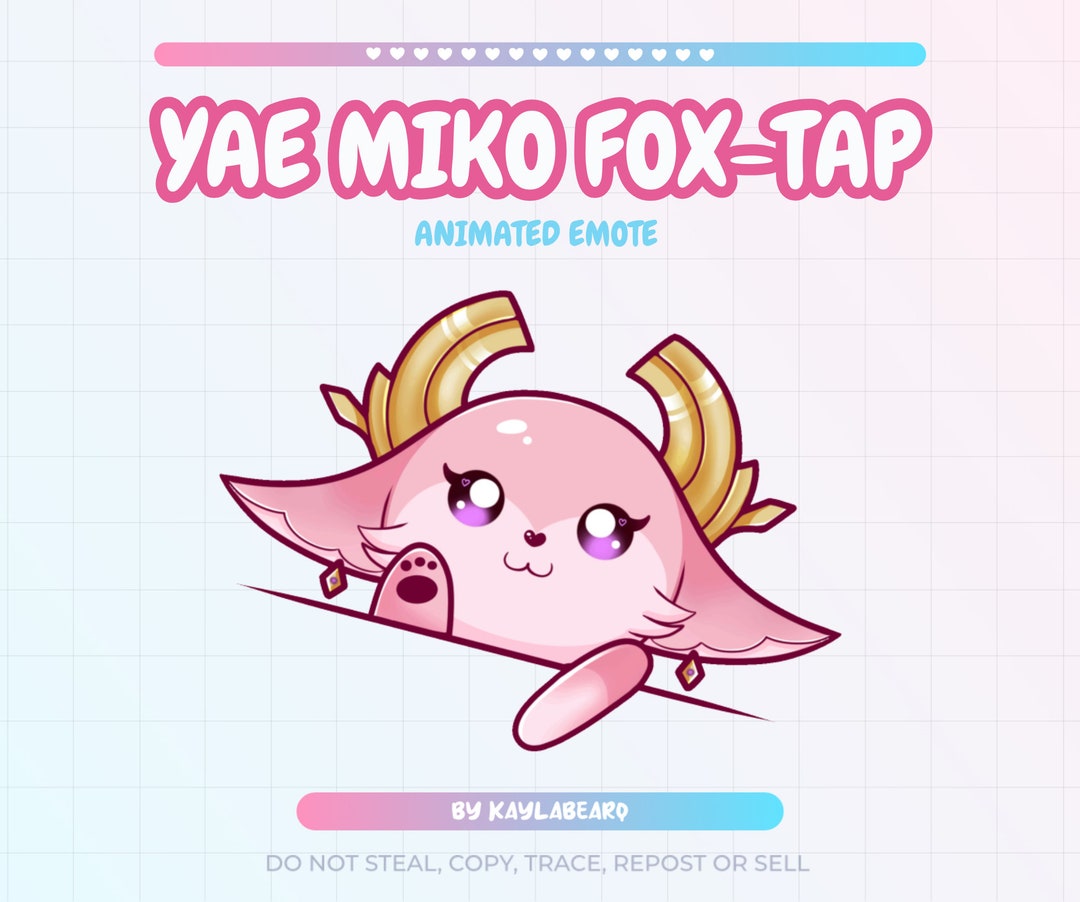 ANIMATED Yae Miko Genshin Impact Bongo Cat Emote | Twitch Youtube ...