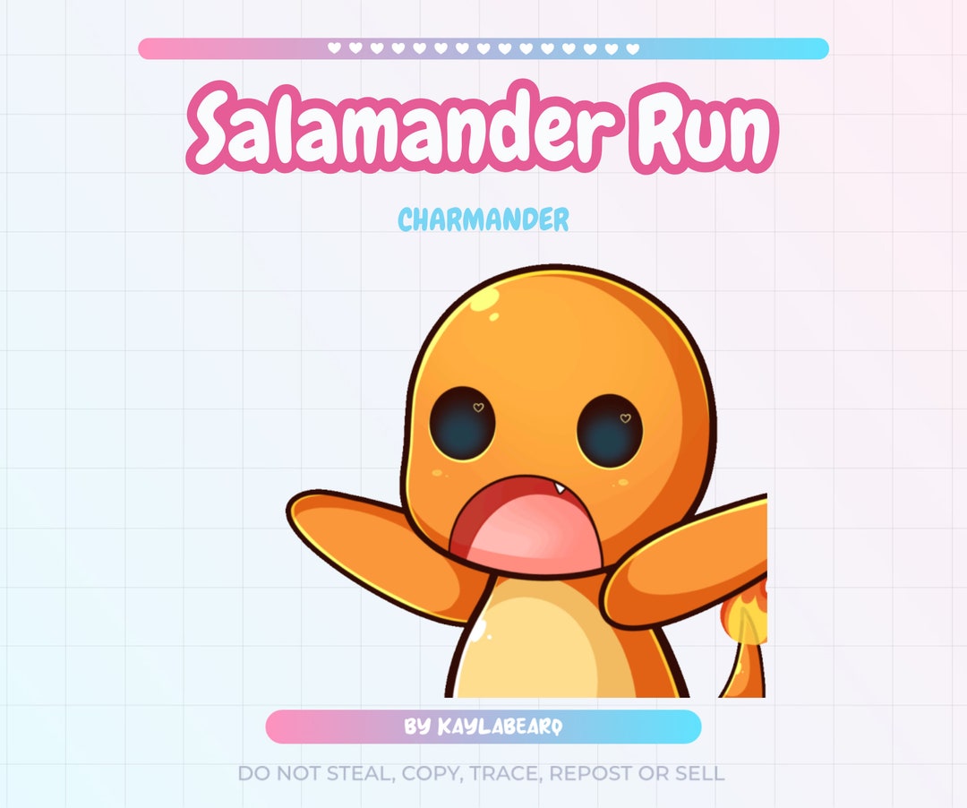 Animated Emote Alert Run Salamander Orange Twitch Youtube Discord Kick ...