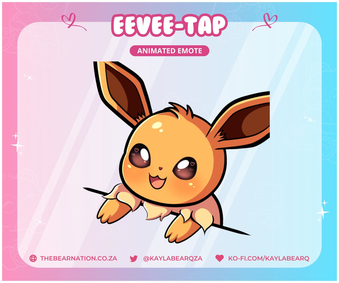 ANIMATED Eevee-tap Emote Twitch Youtube Discord Emotes - Etsy