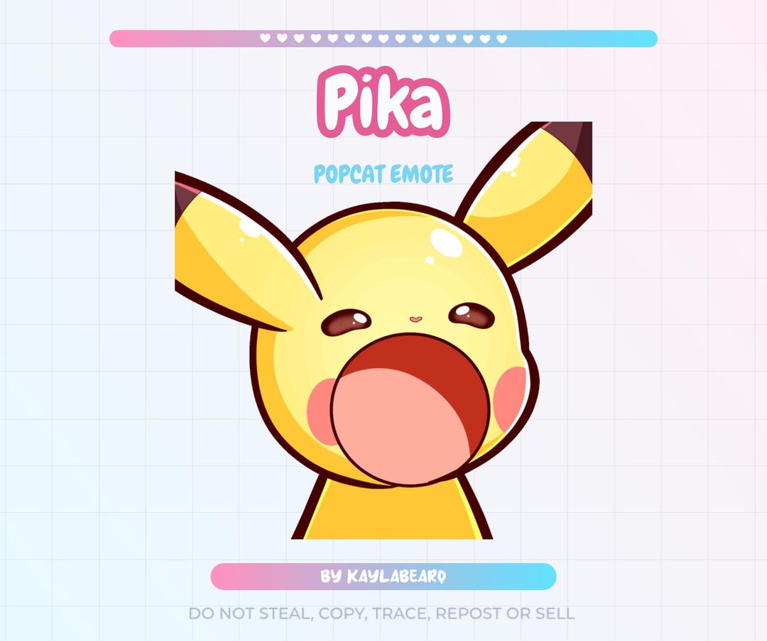 ANIMATED Pika-pop Emote | Twitch Youtube Discord Kick | Twitch Alert ...