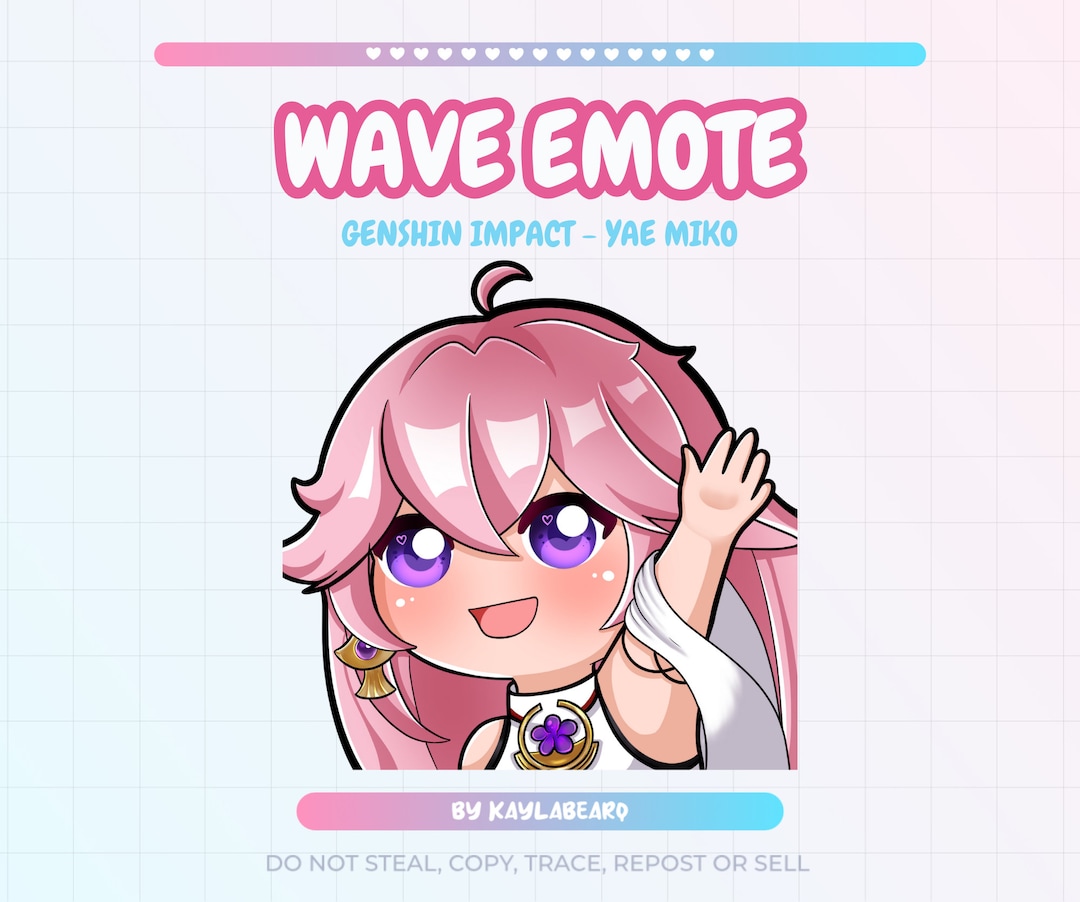 Genshin Impact Yae Miko Wave Emote for Twitch/discord - Etsy