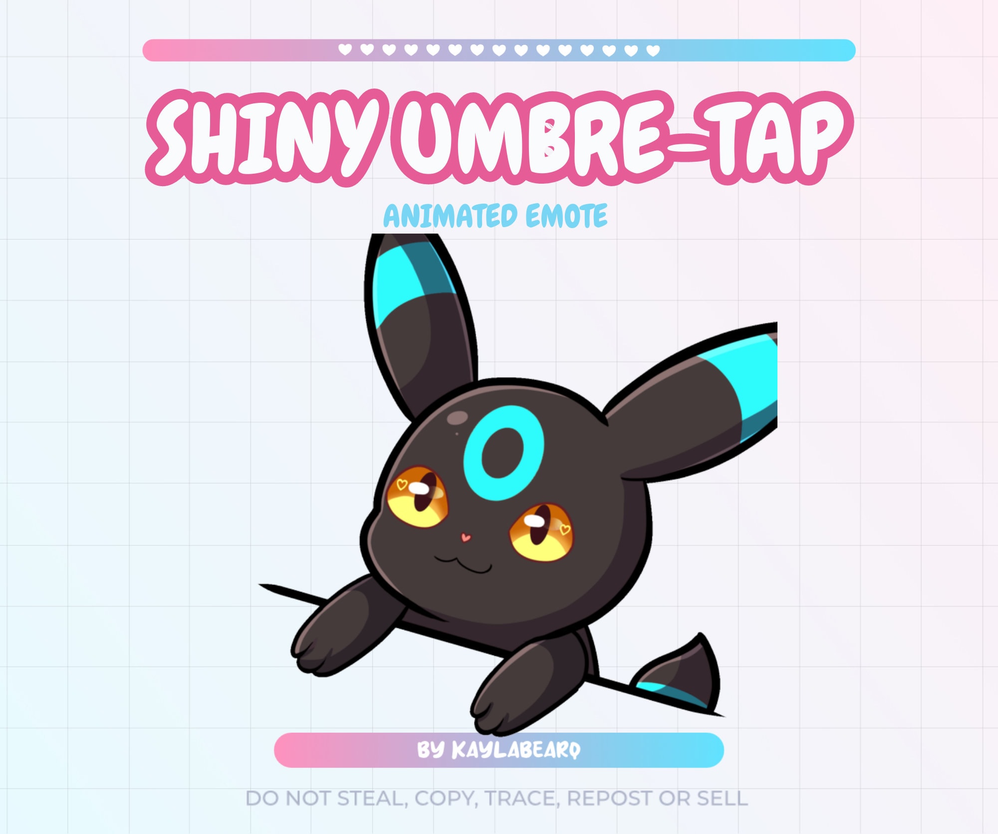 ANIMATED Shiny Umbre-tap Emote Twitch Youtube Discord Emotes Stream ...