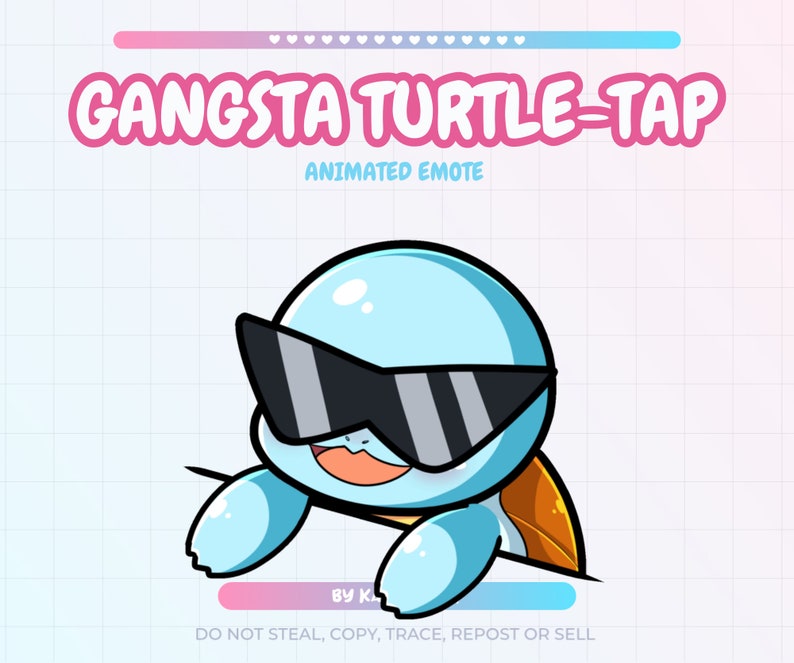 ANIMATED Turtle-tap Emote Twitch Youtube Discord Emotes Stream Graphics ...