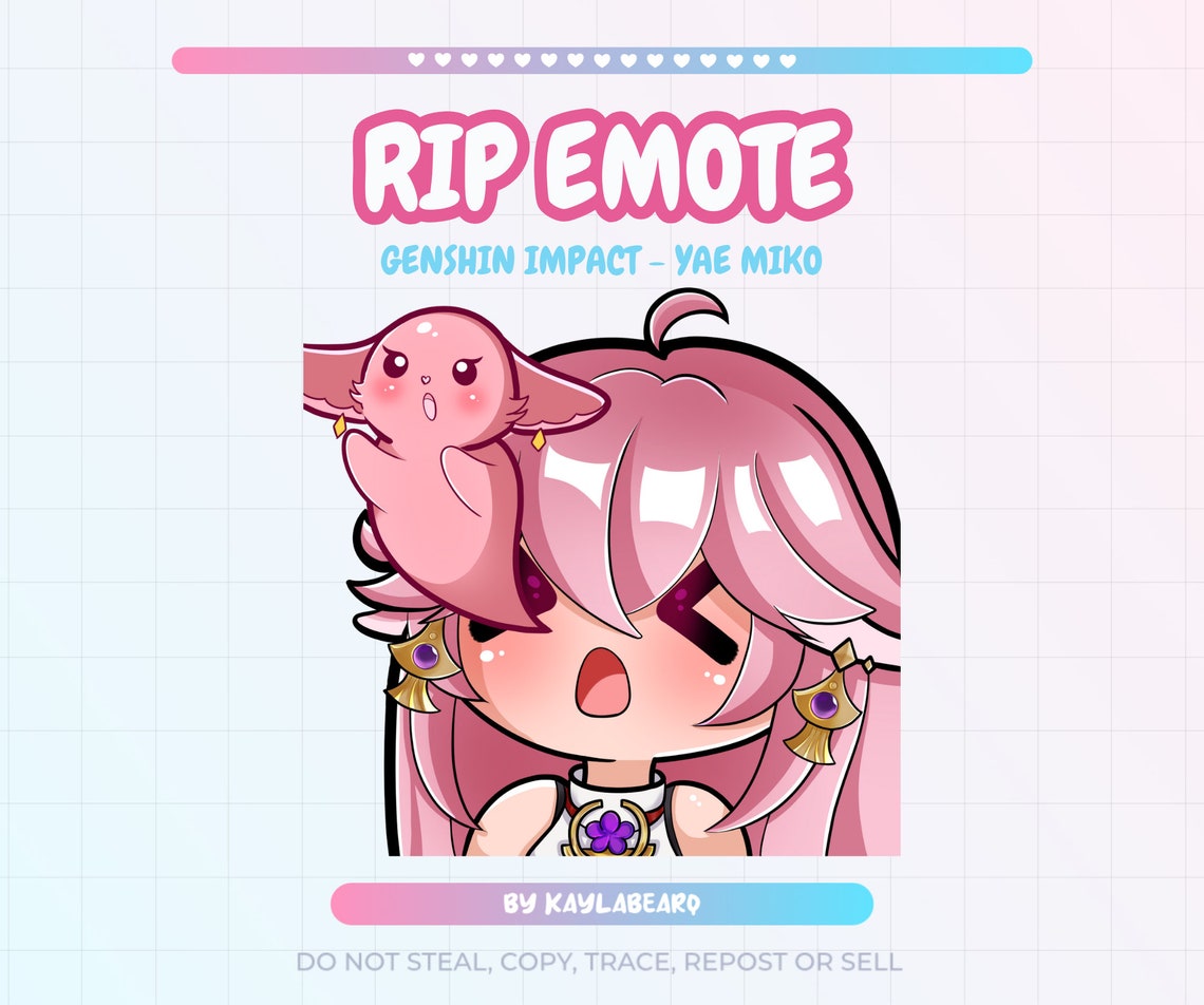 Genshin Impact Yae Miko RIP Emote for Twitch/discord - Etsy