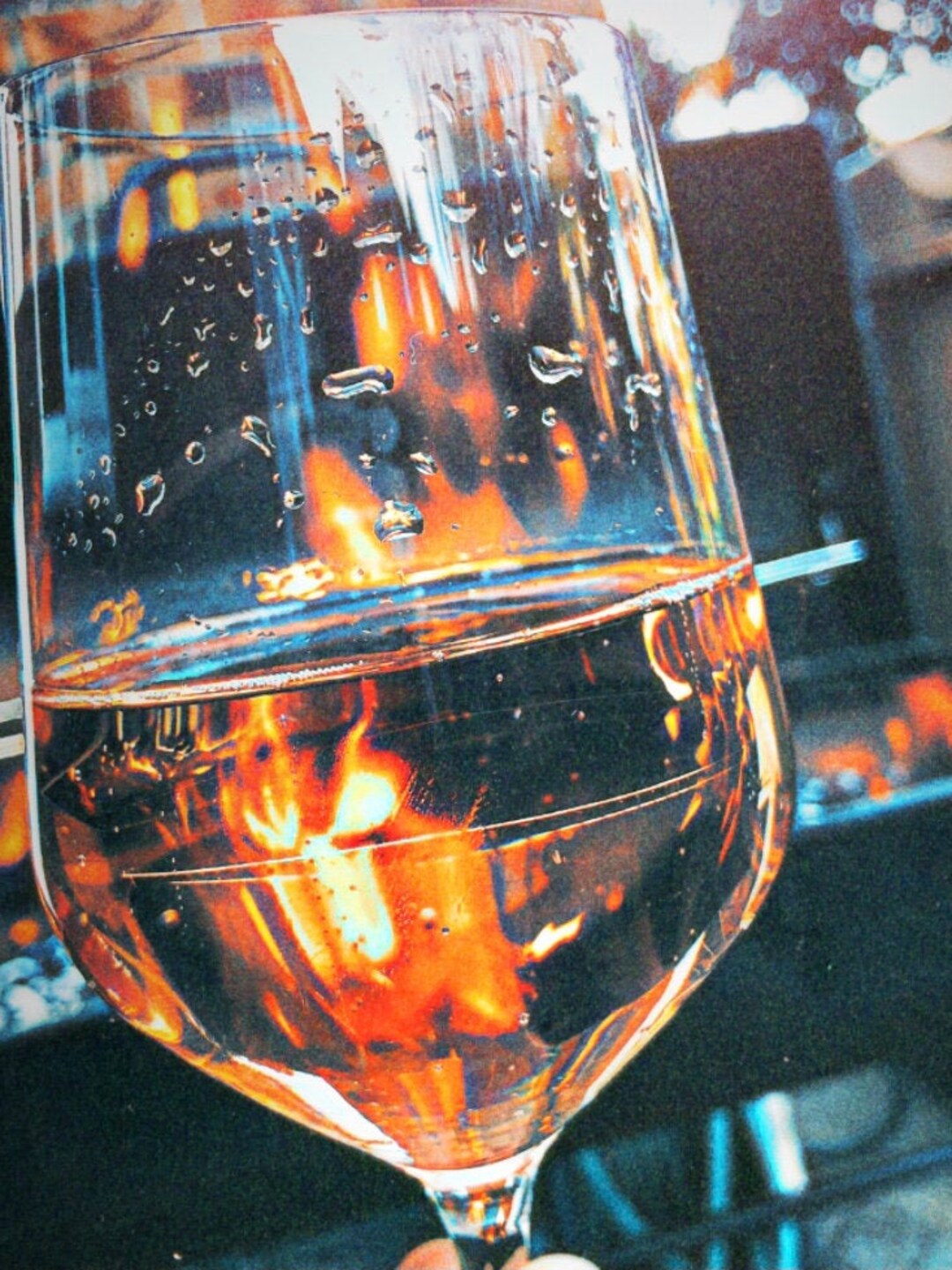 Flames in a Wine Glass Photo - Etsy