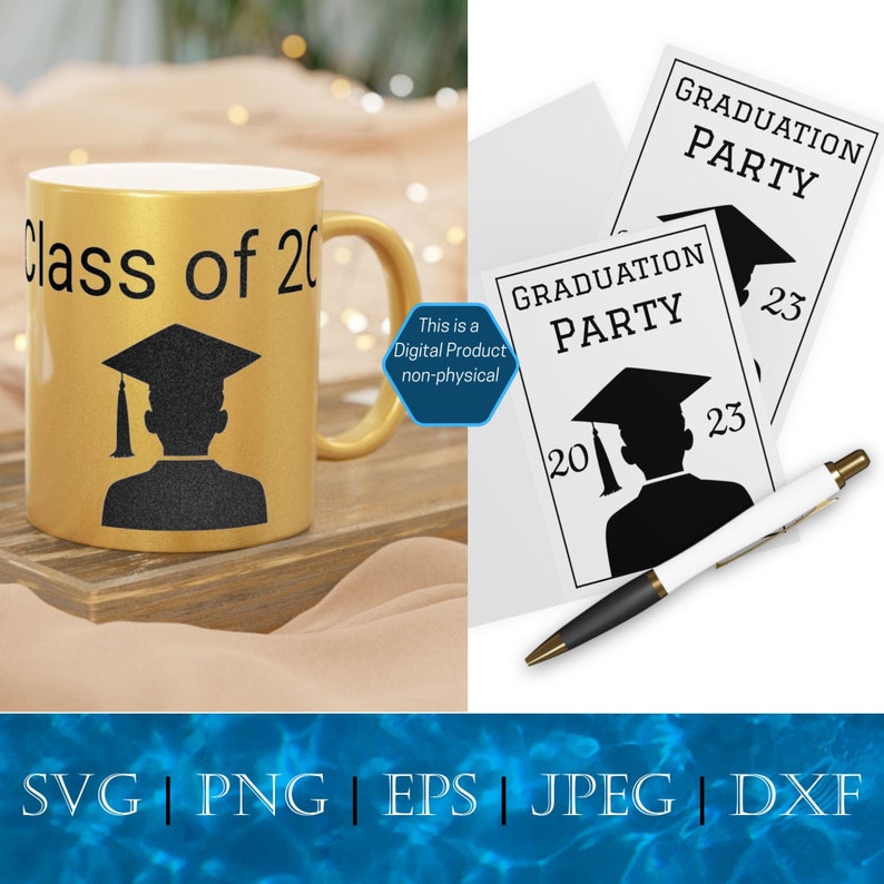 Graduado de silueta de graduación SVG JPEG PNG - Etsy México