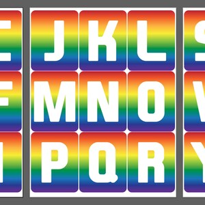 Flash Cards: ABC Letters - Rainbow - Printable PDF - Instant Download ...