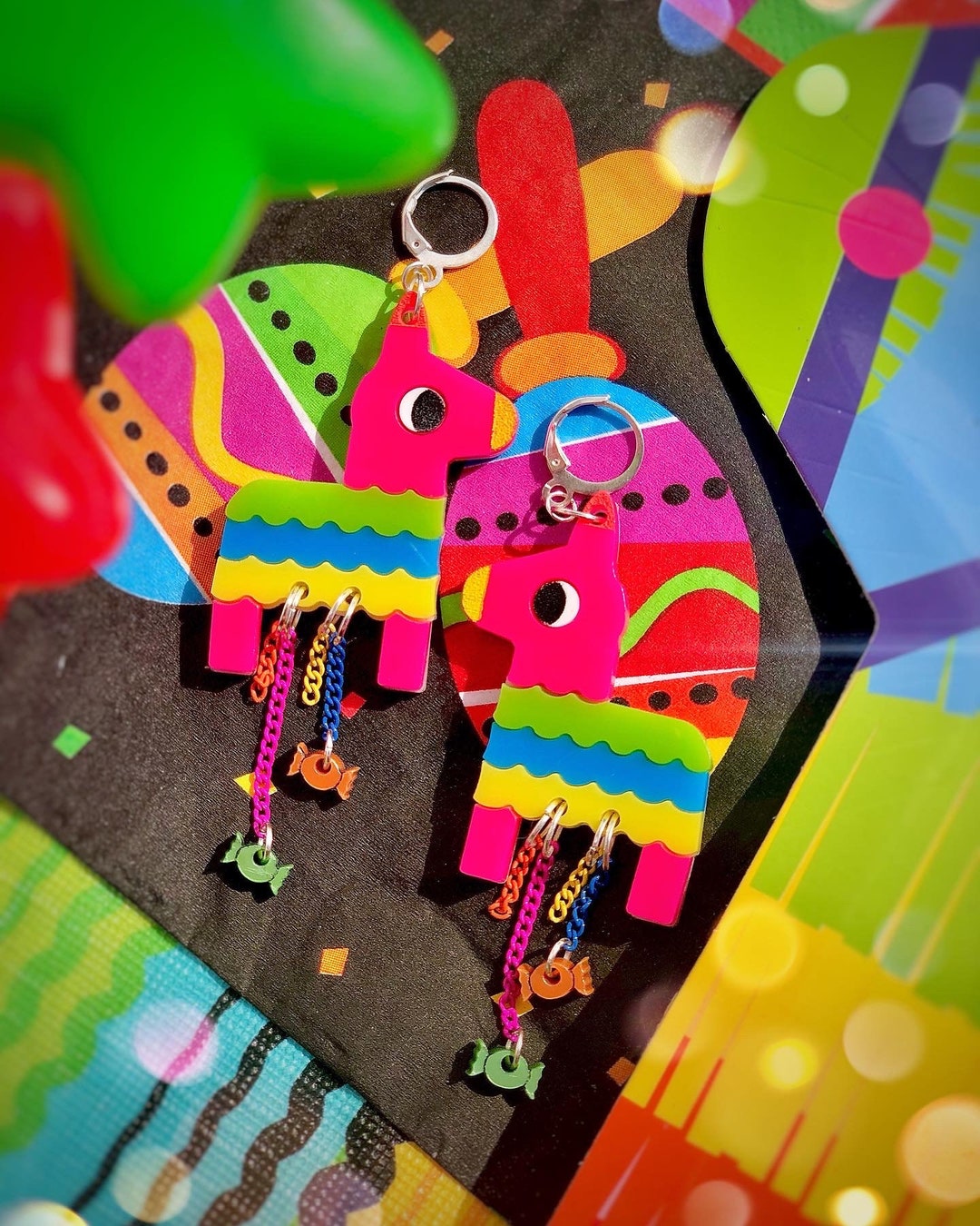 Pinata With Candy Earrings - Etsy