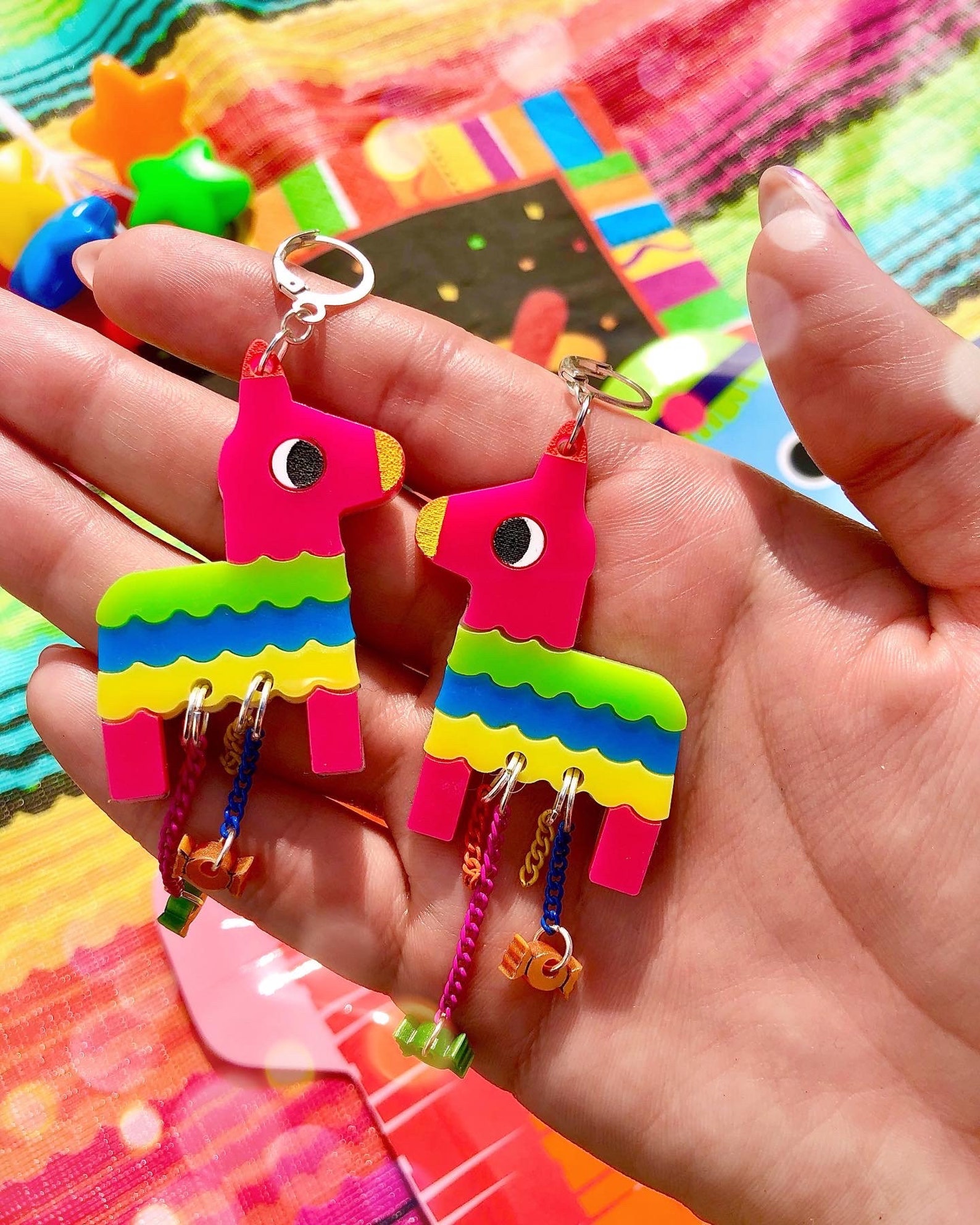 Pinata With Candy Earrings - Etsy