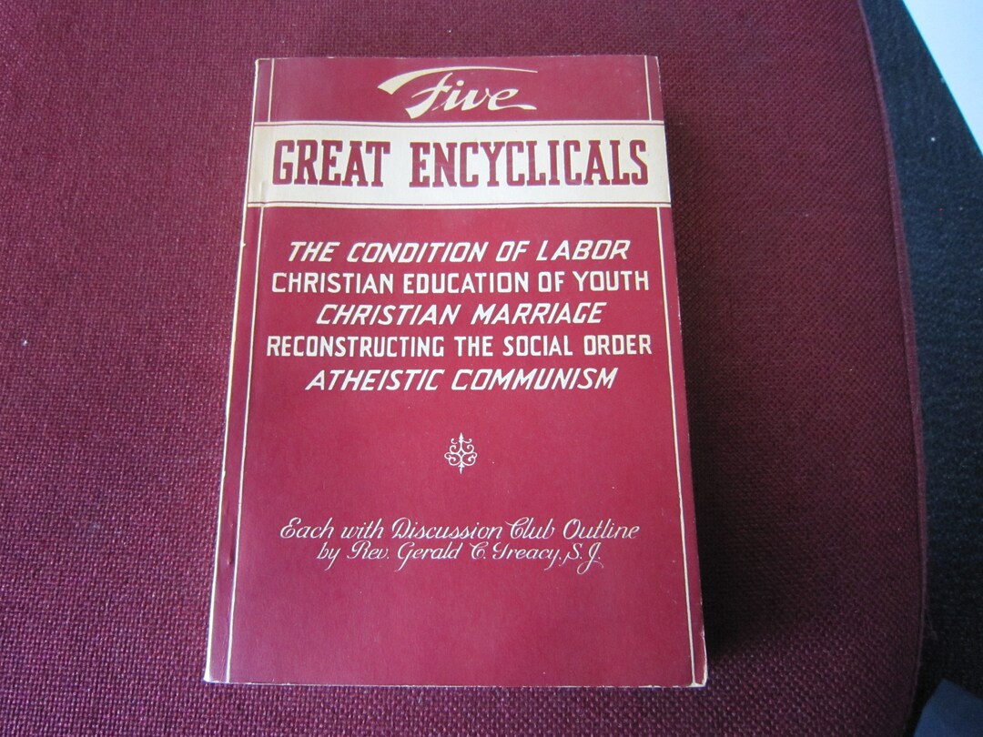 1930 Five Great Encyclicals Book Pope Pius XI, Anti Communism - Etsy