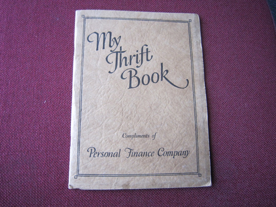 1927 My Thrift Book, Complete - Etsy