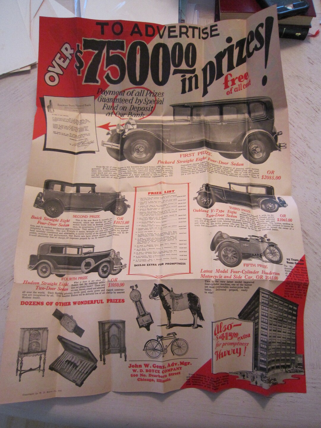 1930 Packard Ad With a Henderson Motorcycle - Etsy