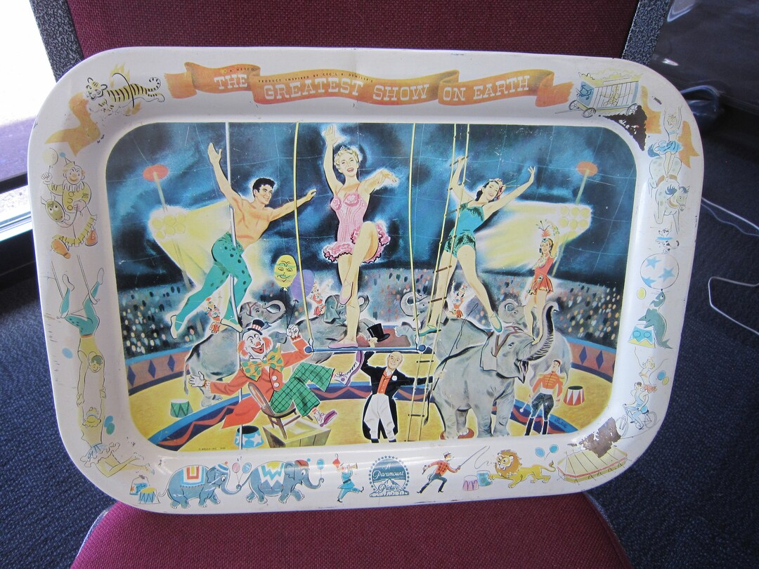 1952 Nesco the Greatest Show on Earth Metal Tray - Etsy
