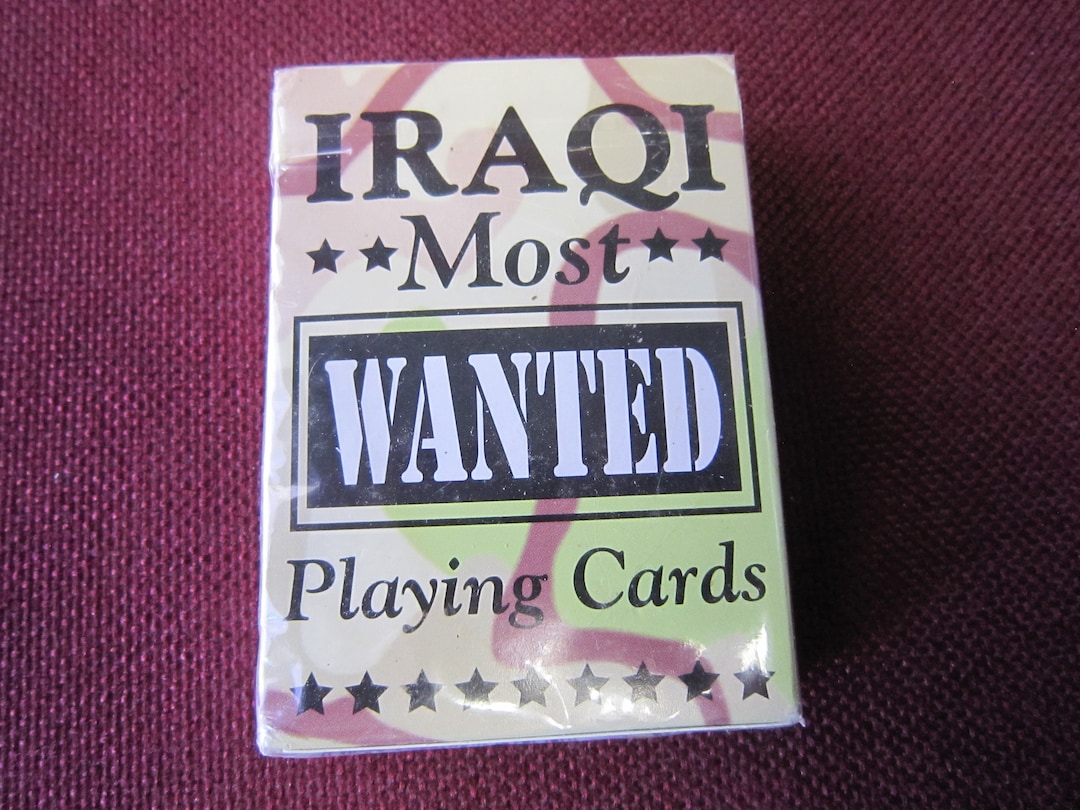 Iraqi Most Wanted Playing Cards Sealed - Etsy