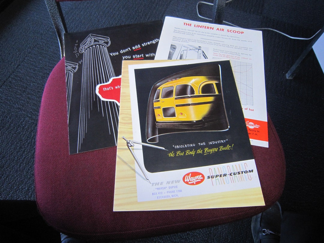 1954 Wayne School Bus Brochure Excellent Fold Out - Etsy