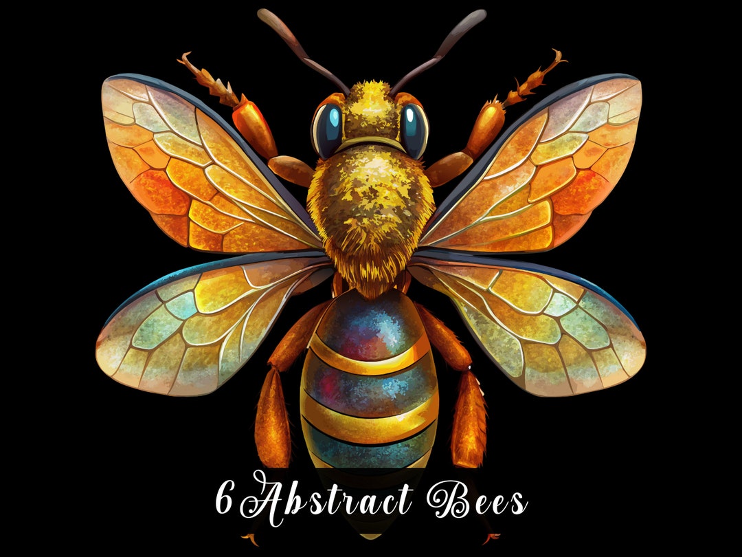 Abstract Bees, Abstract Bees Clipart, Bee Digital Download, Bee PNG ...