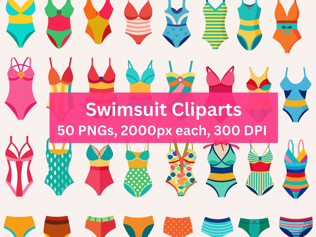 Summer Swimsuit Clipart, Summer Swimsuit Png, Summer Elements Bundle ...