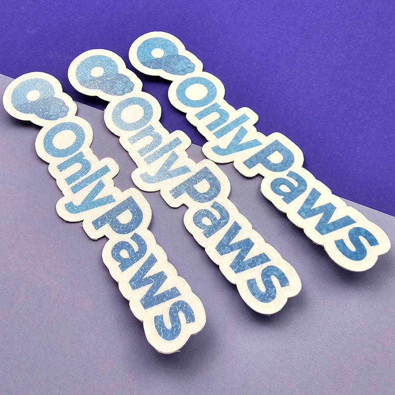 Only Paws Glitter Vinyl Sticker Only Fans Parody - Etsy
