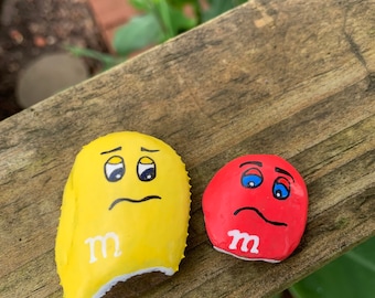 M and M Painted Rocks | Etsy
