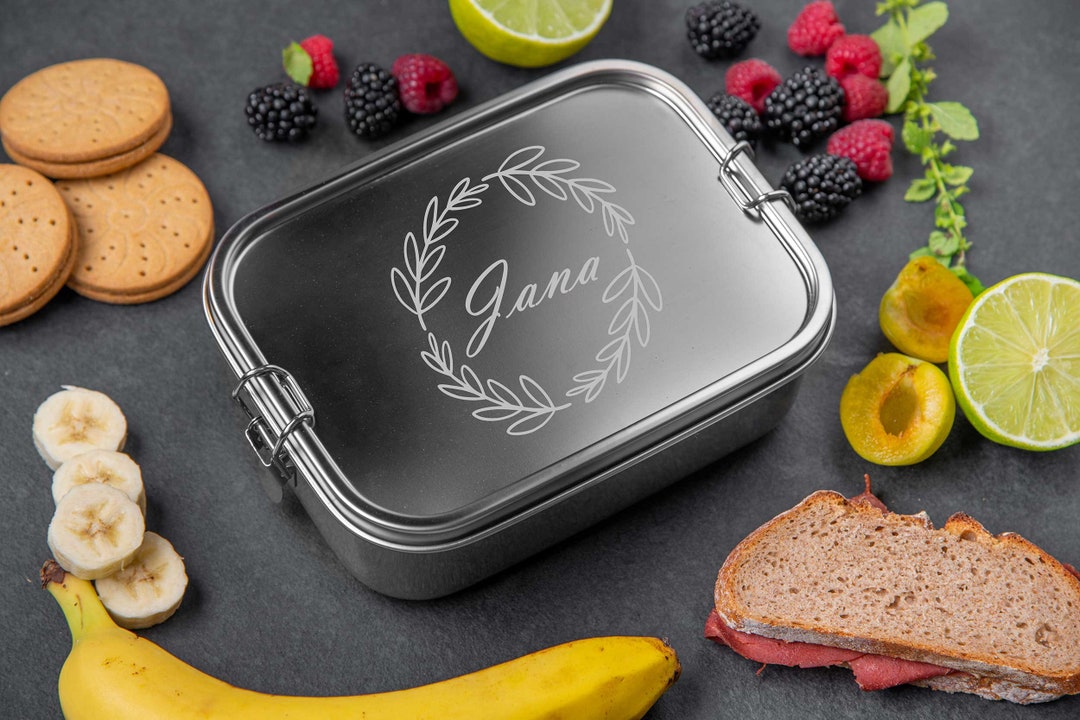 Lunch Box Personalized With Name Made of Stainless Steel - Etsy