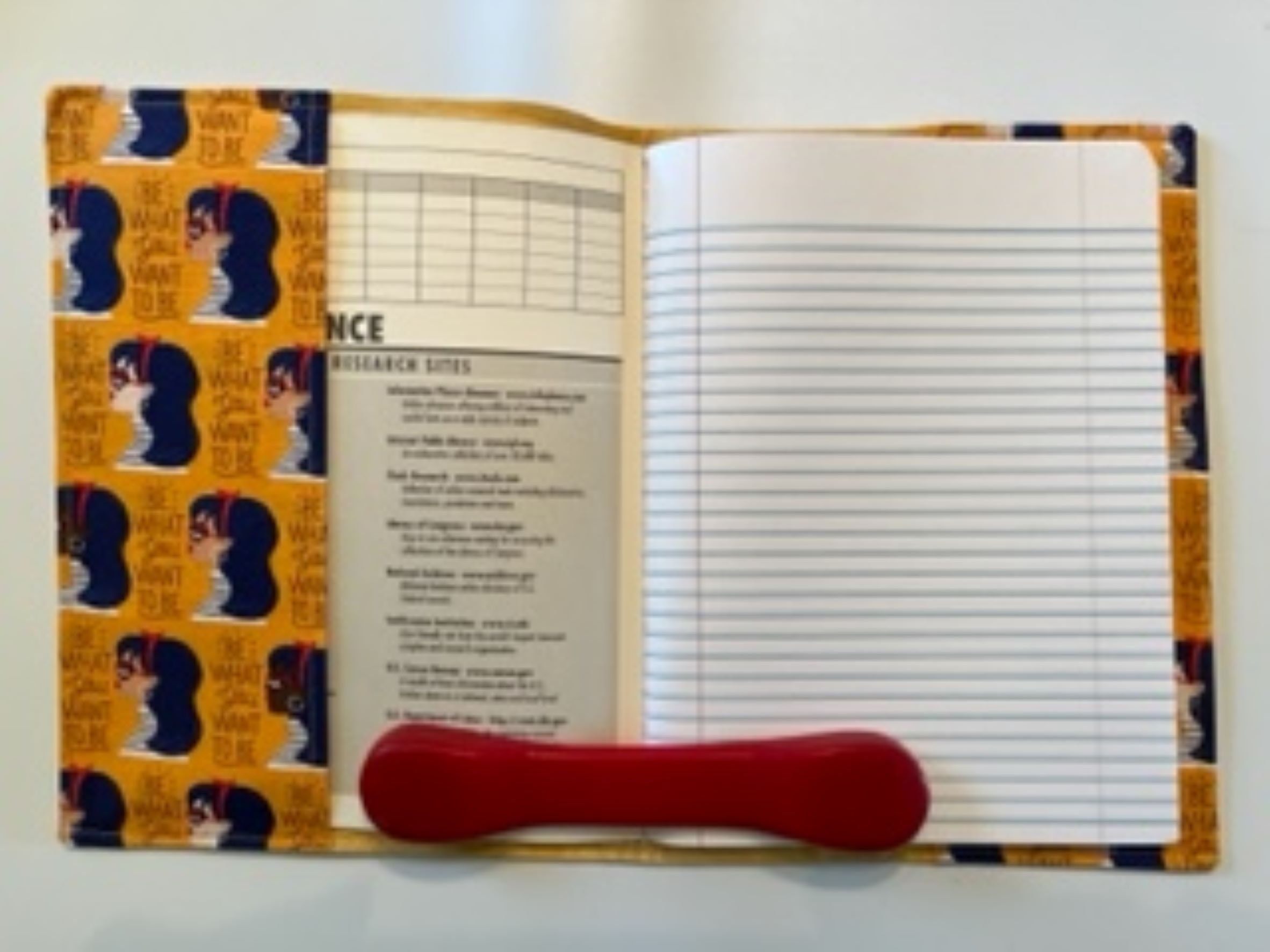 Fabric Notebook Cover, Composition Book Cover, Be What You Want to Be ...