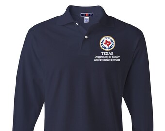 Tdcj Long Sleeve Polo Shirt - Etsy