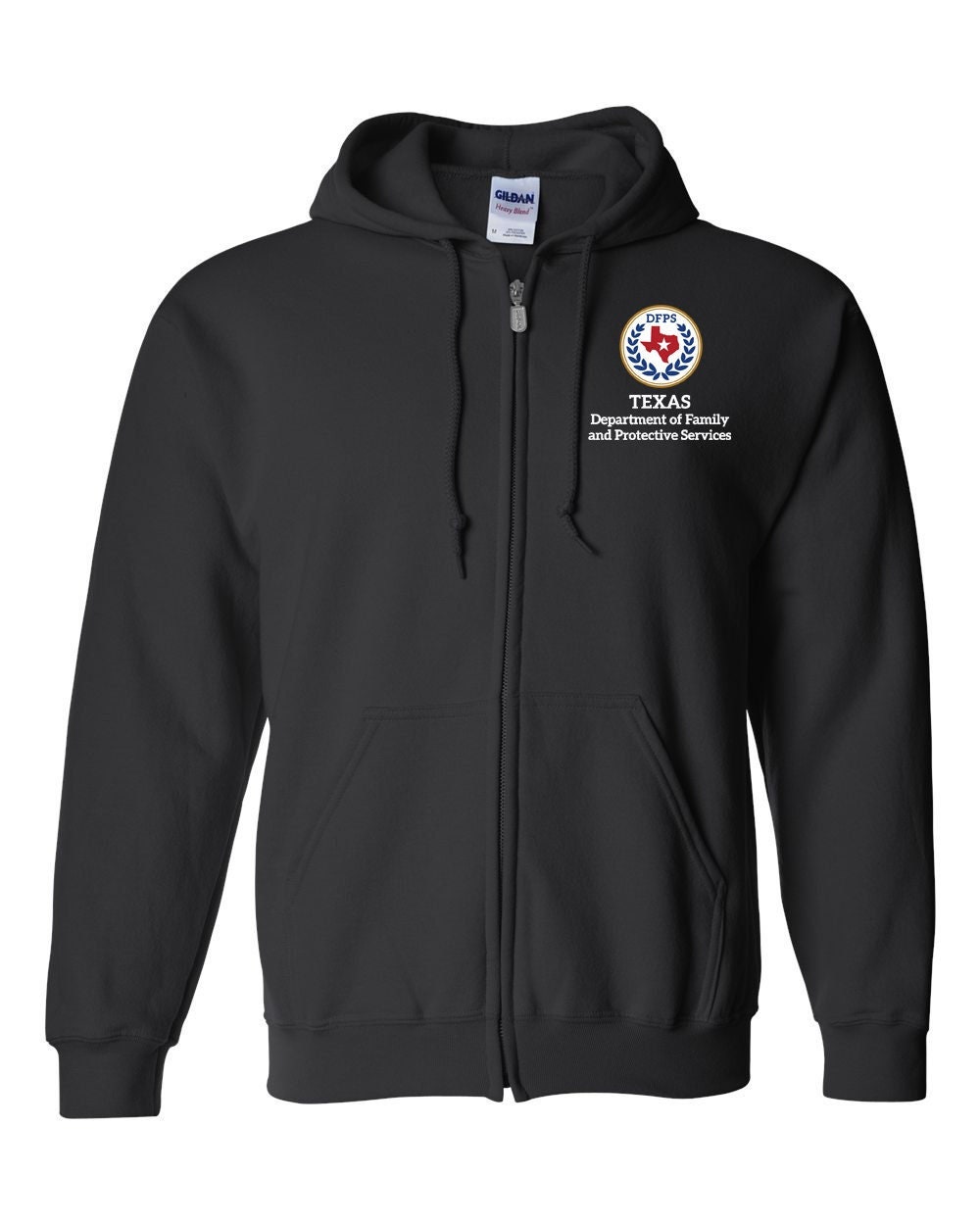 DFPS / HHS Long Sleeve Zip up Hood Jacket Black - Etsy