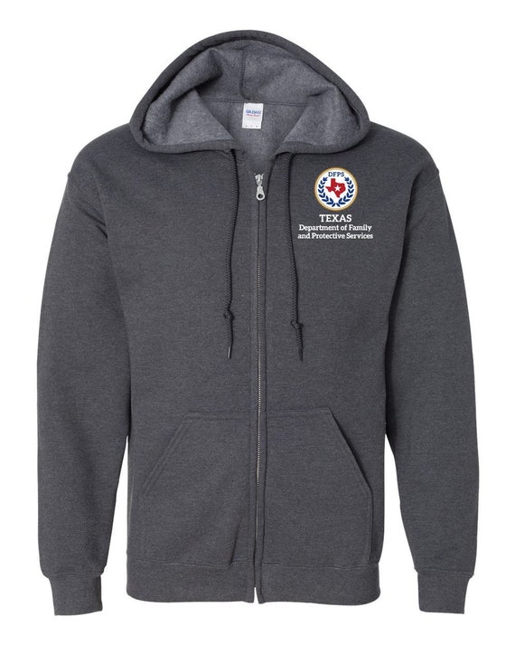 DFPS / HHS Long Sleeve Zip up Hood Jacket Dark Heather - Etsy