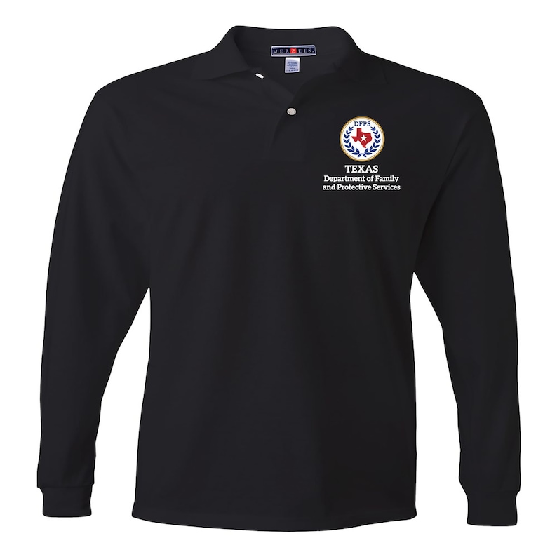 DFPS / HHS Long Sleeve Polo Shirt Black - Etsy