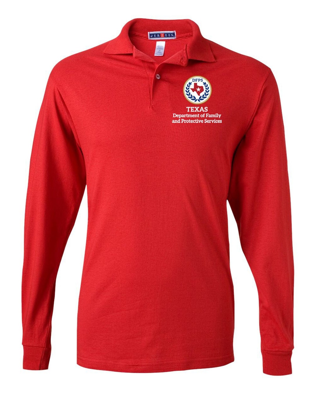 DFPS / HHS Long Sleeve Polo Shirt Red - Etsy